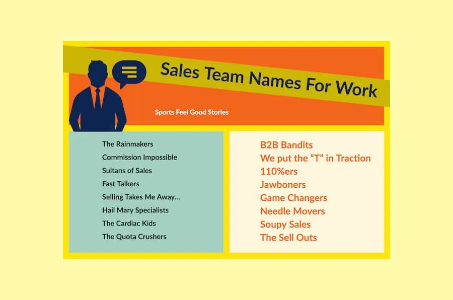 Sales Team Names | Funny Sales Team Names | Motivational Sales Team Names
